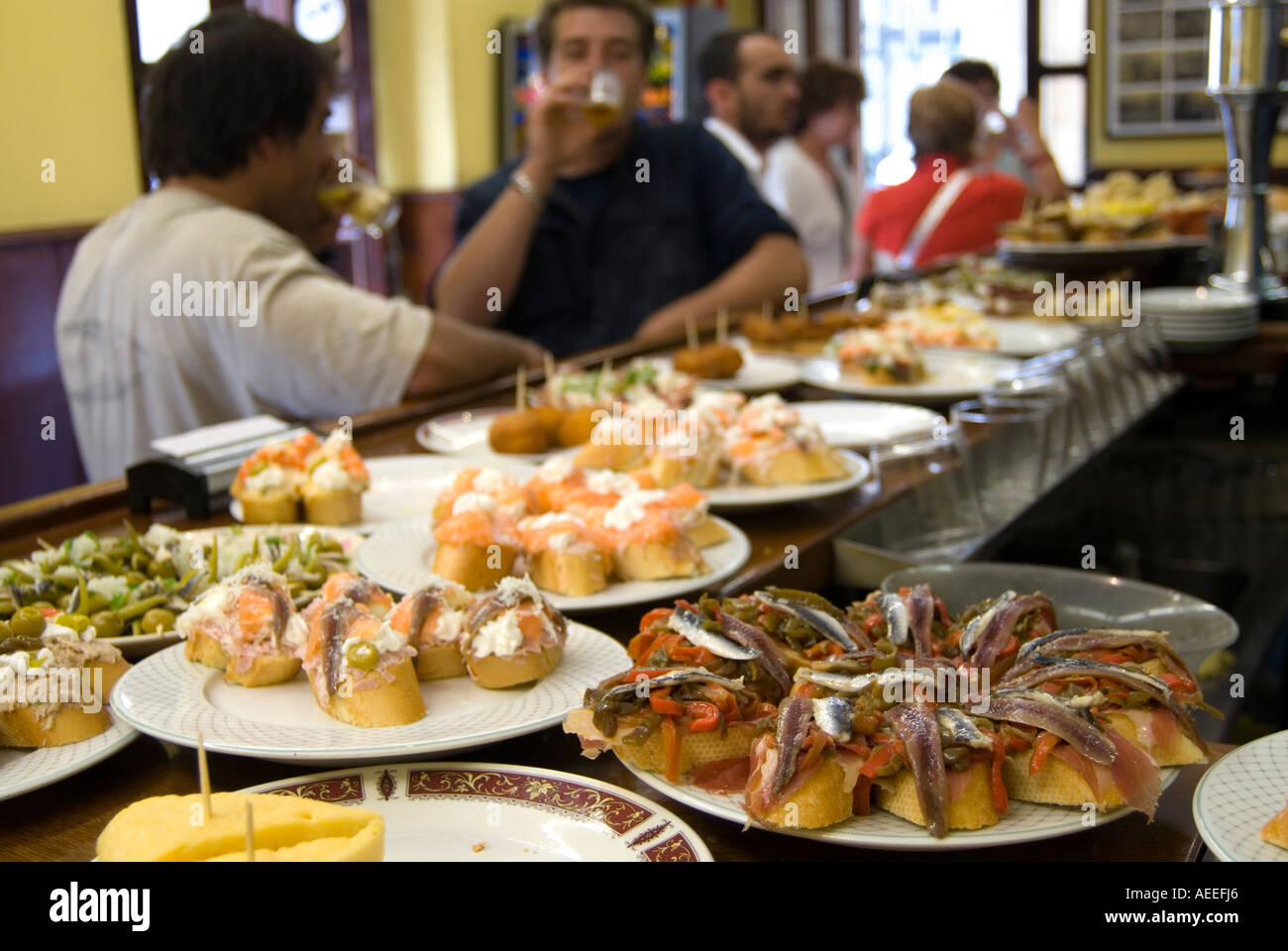 San sebastian pintxos bar hi-res stock photography and images - Alamy