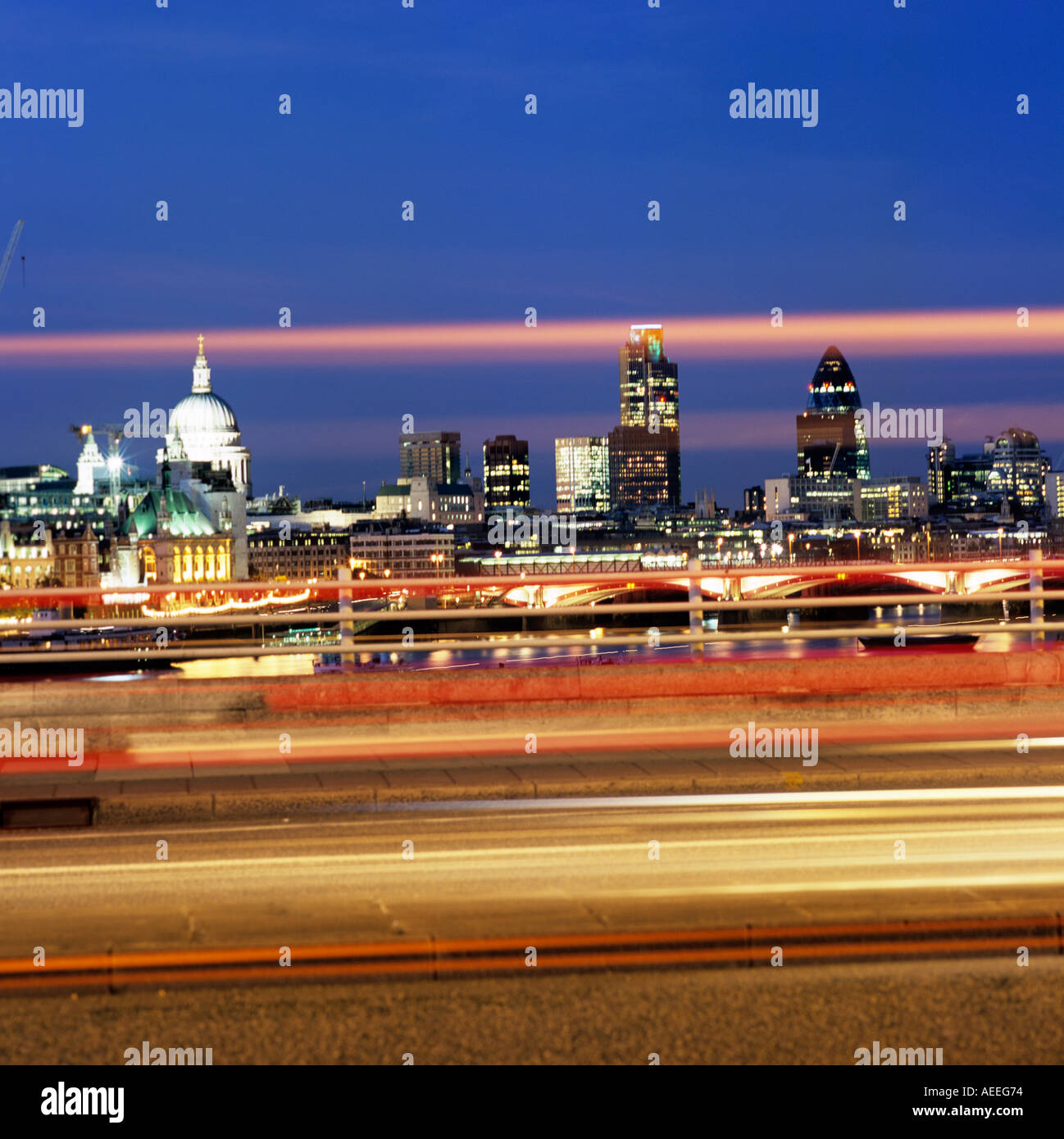 St Pauls London Waterloo Bridge U K Europe England British Stock Photo ...