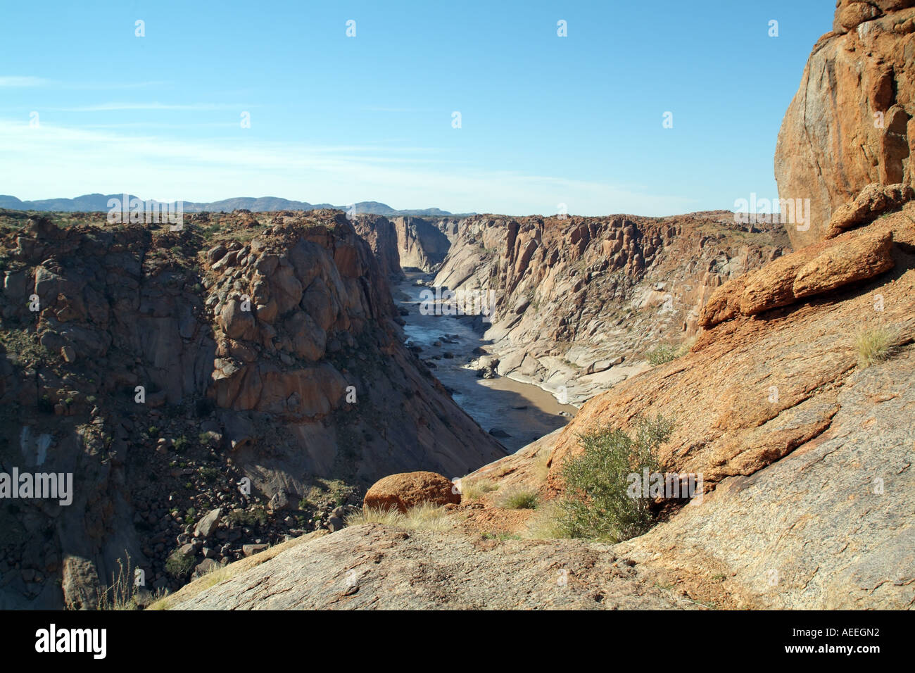 The Orange River flowing through Augrabies Gorge. Northern Cape South ...