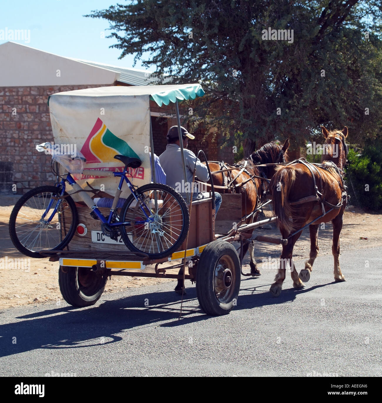 Horse drawn cart. Northern Cape South Africa RSA Stock Photo - Alamy
