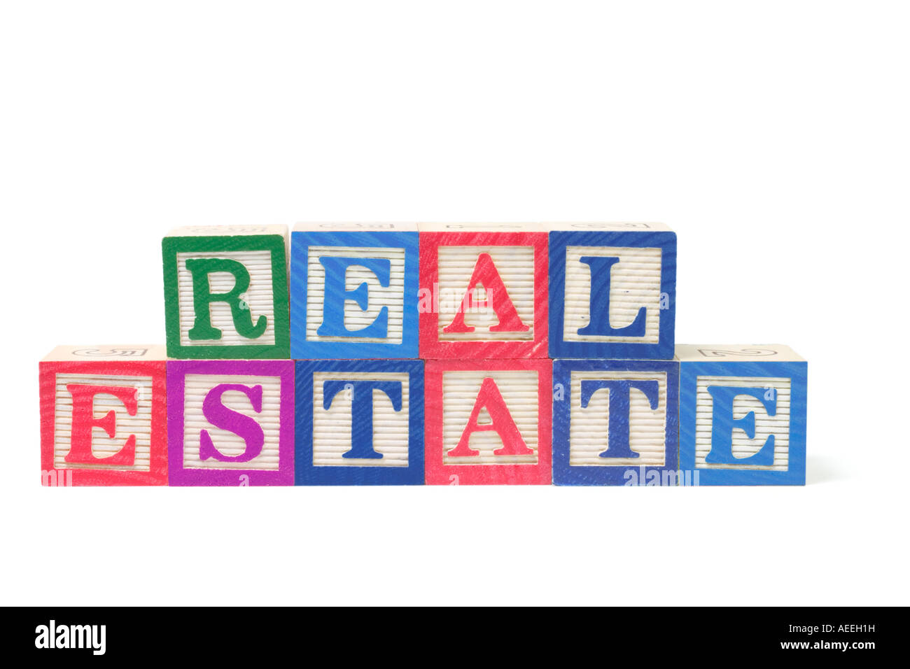 Alphabet Blocks - Real Estate Stock Photo - Alamy