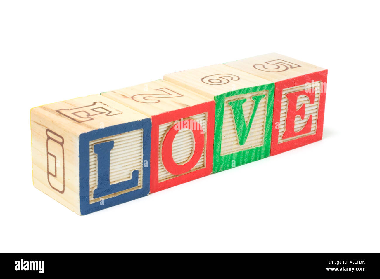 Alphabet Blocks- Love Stock Photo - Alamy