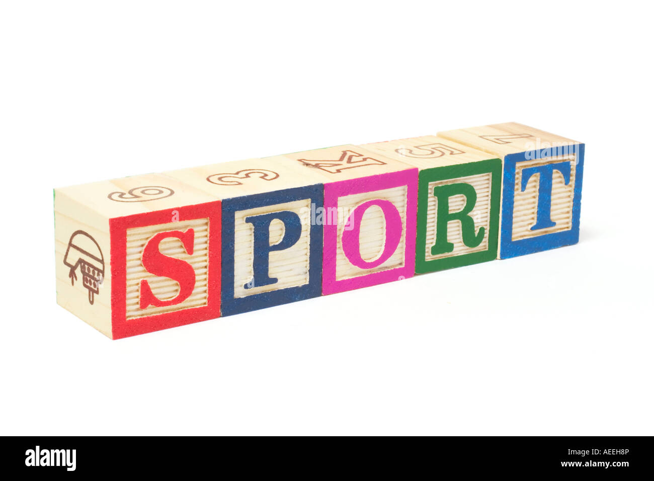 Alphabet Blocks - Sport Stock Photo - Alamy