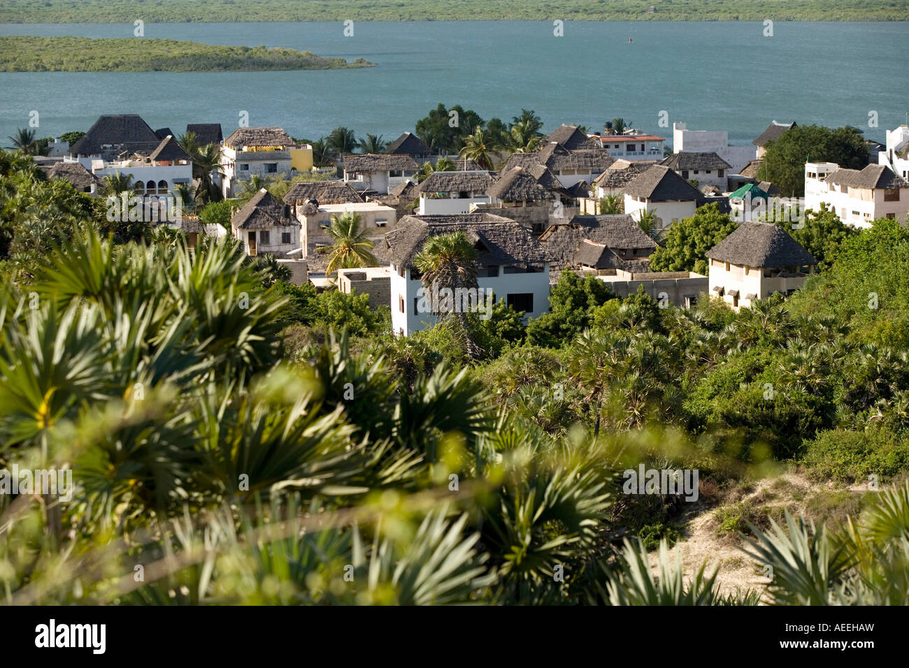 View of the town of Shella Lamu Island Kenya Africa Stock Photo - Alamy
