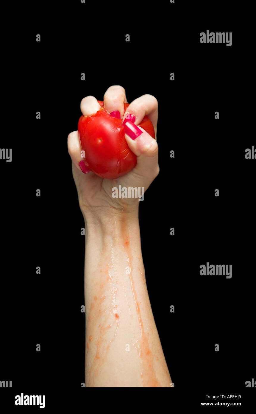 Female hand squeezing stress hi-res stock photography and images - Alamy