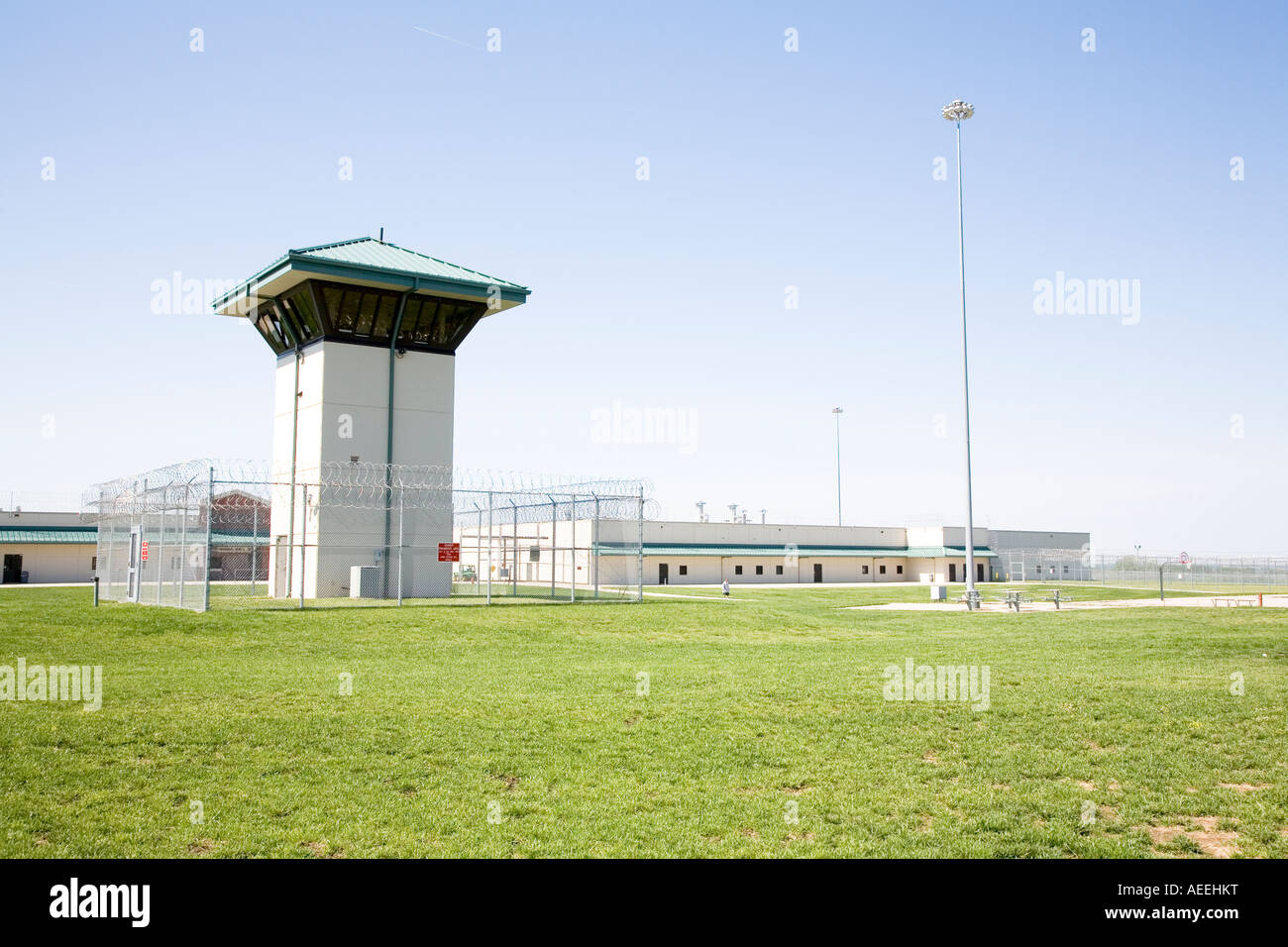 Tower in the yard at the maximum security Tecumseh State Correctional ...
