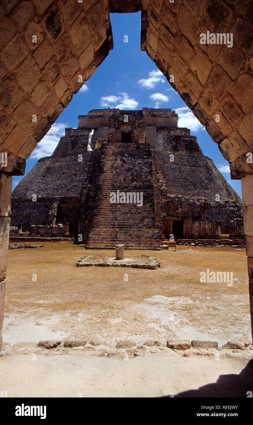 Pyramid of The Magician , Uxmal. Puuc-style Mayan ruins. Yucatán ...