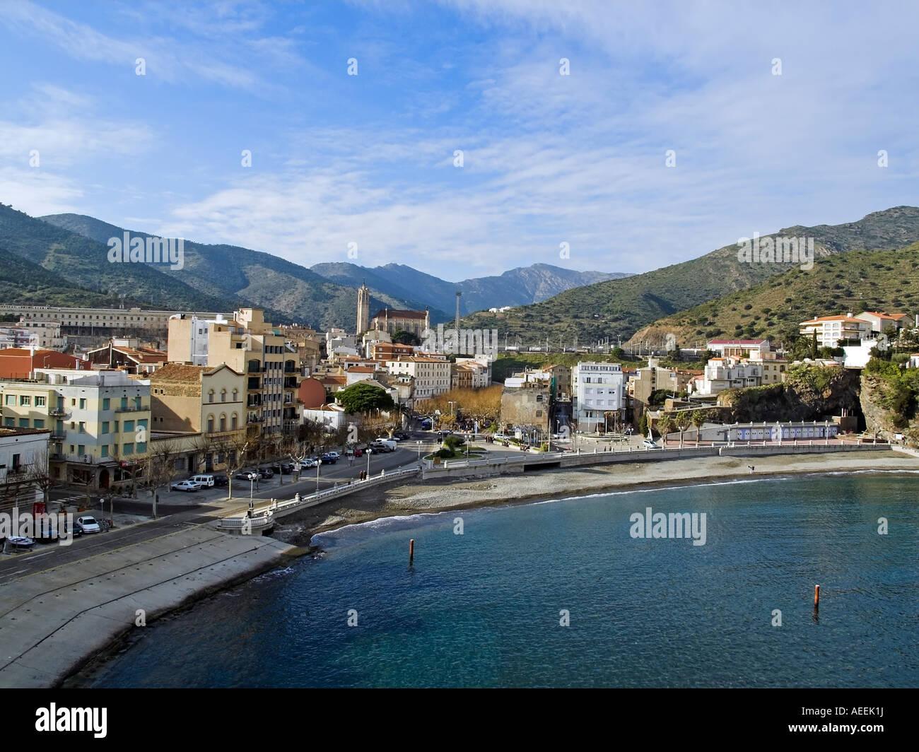 Portbou view, spain Stock Photo - Alamy