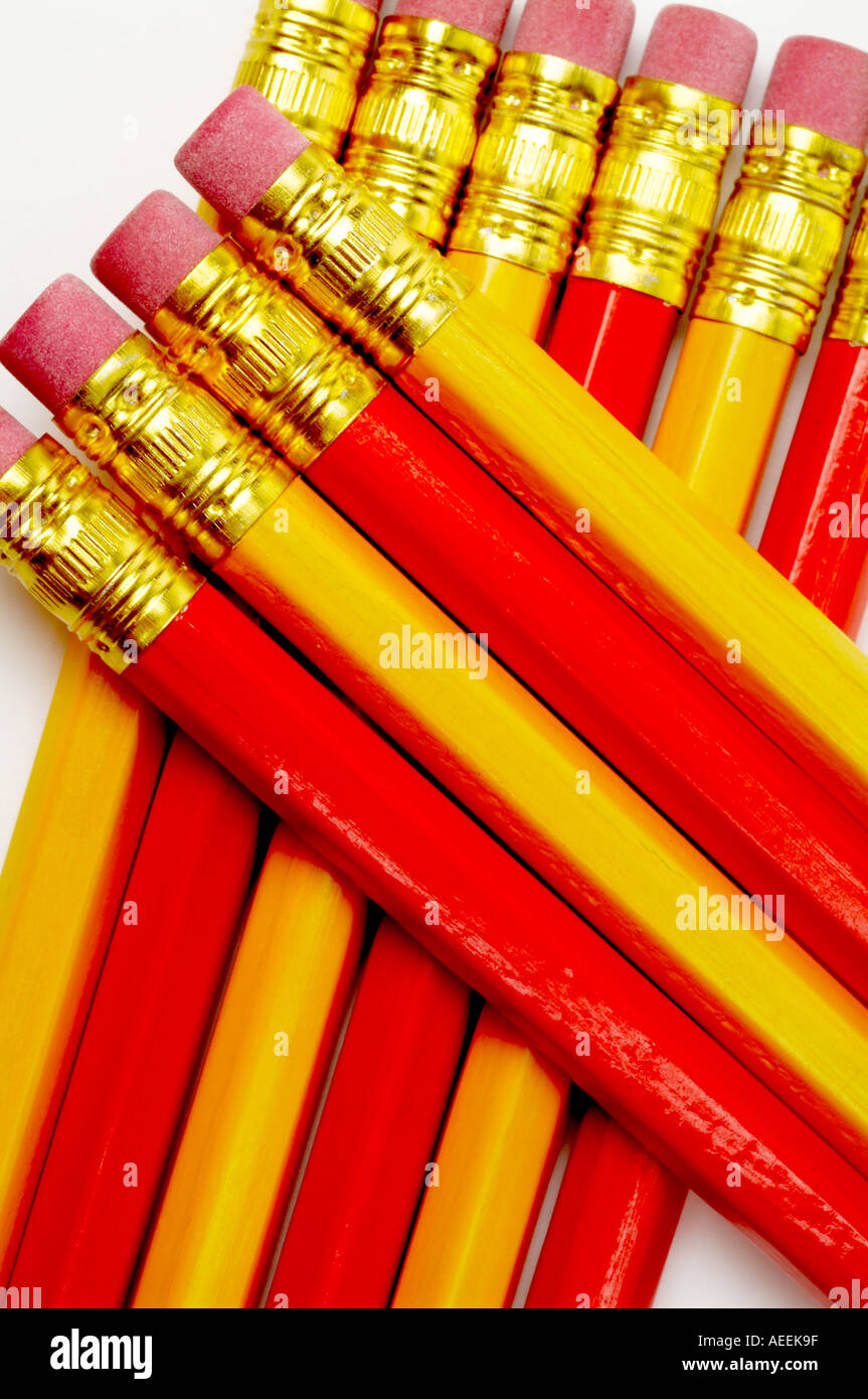 pencil rubber eraser rub out mistake red yellow tidy school back to ...