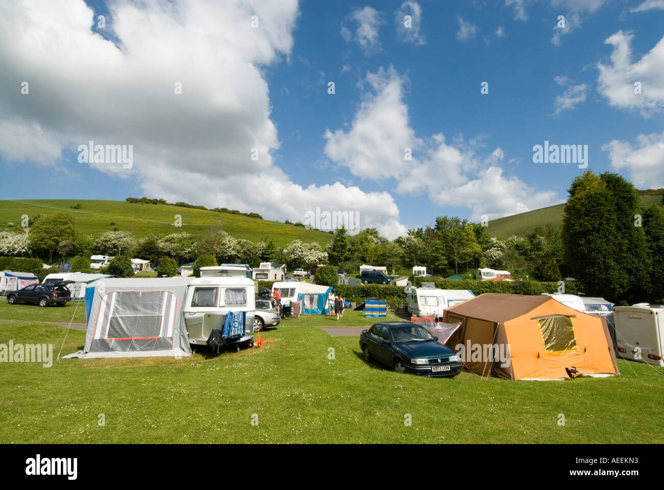 Ulwell Cottage Caravan Park in Swanage, Dorset, England, UK Stock Photo ...