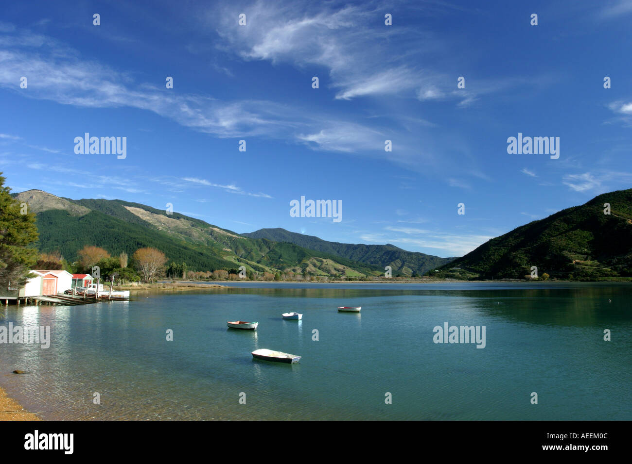 Havelock Marina Mahakipawa Arm Sound North Island New Zealand Stock ...
