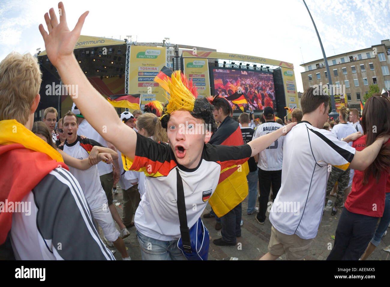 Sport Football Celebrating Banner Supporters Fans High Resolution Stock ...
