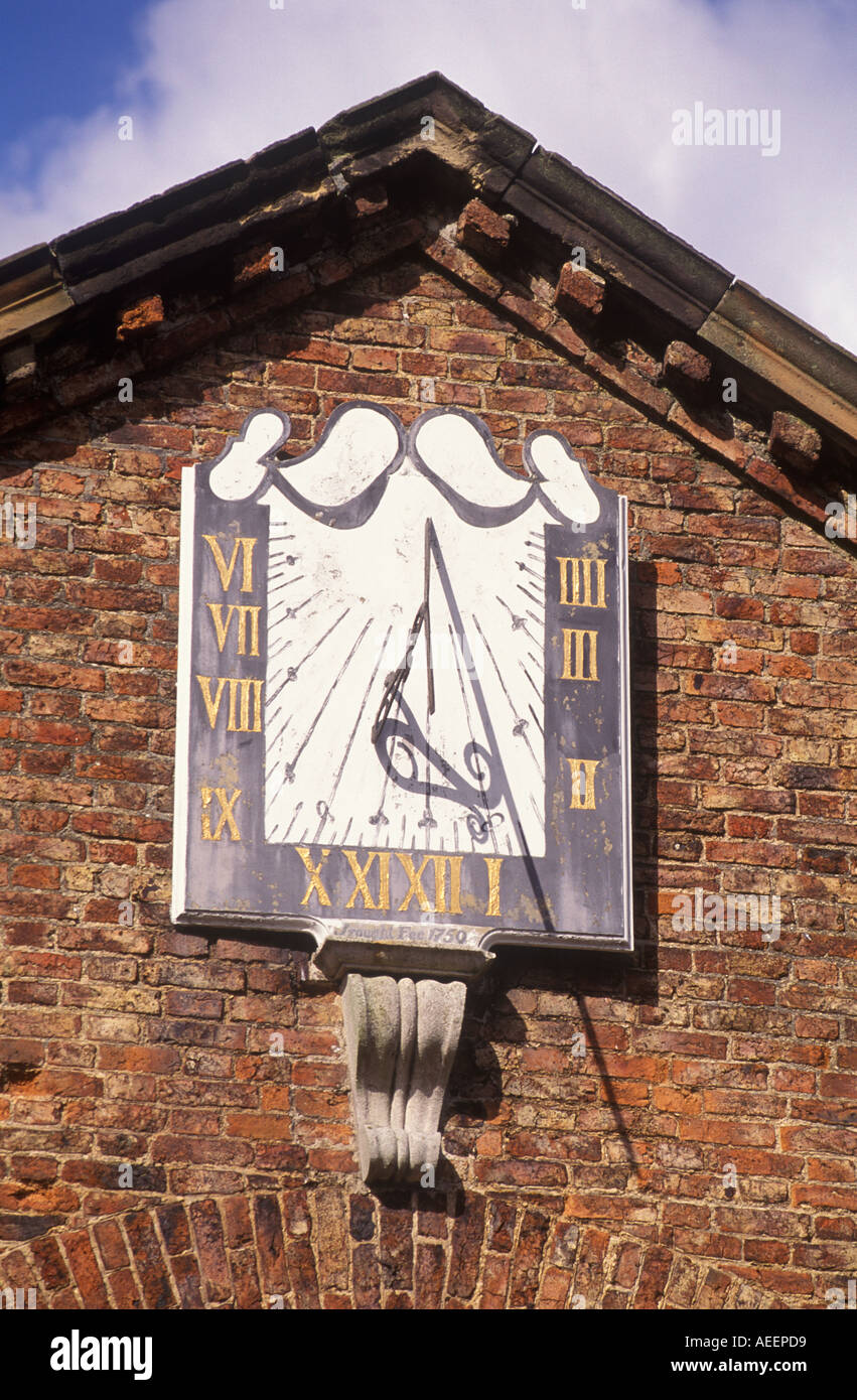 18th century Sundial on Howsham Hall stables Yorkshire England UK dated ...