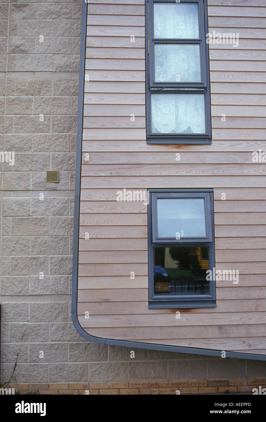 Castle Vale Birmingham England UK Detail windows metal frame tilt ...