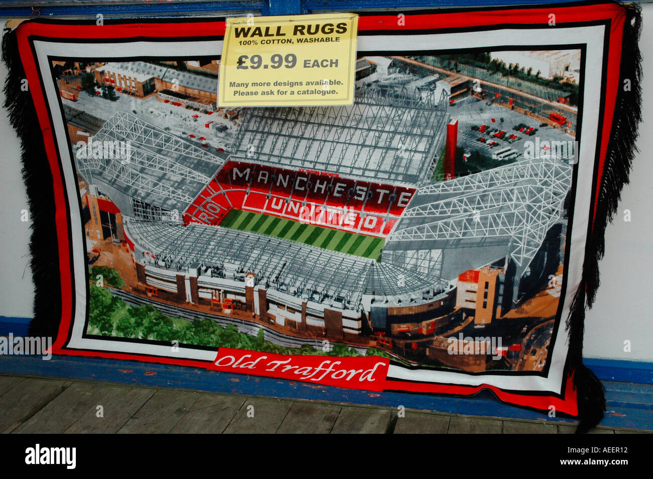 Manchester United rug Stock Photo - Alamy