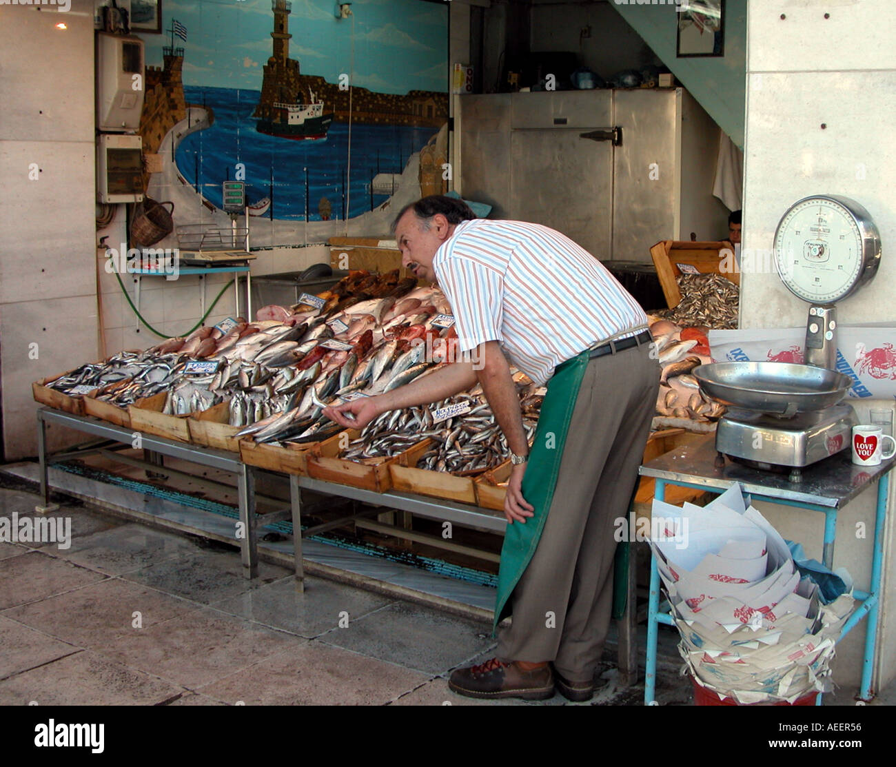 Greek seafood varieties hi-res stock photography and images - Alamy