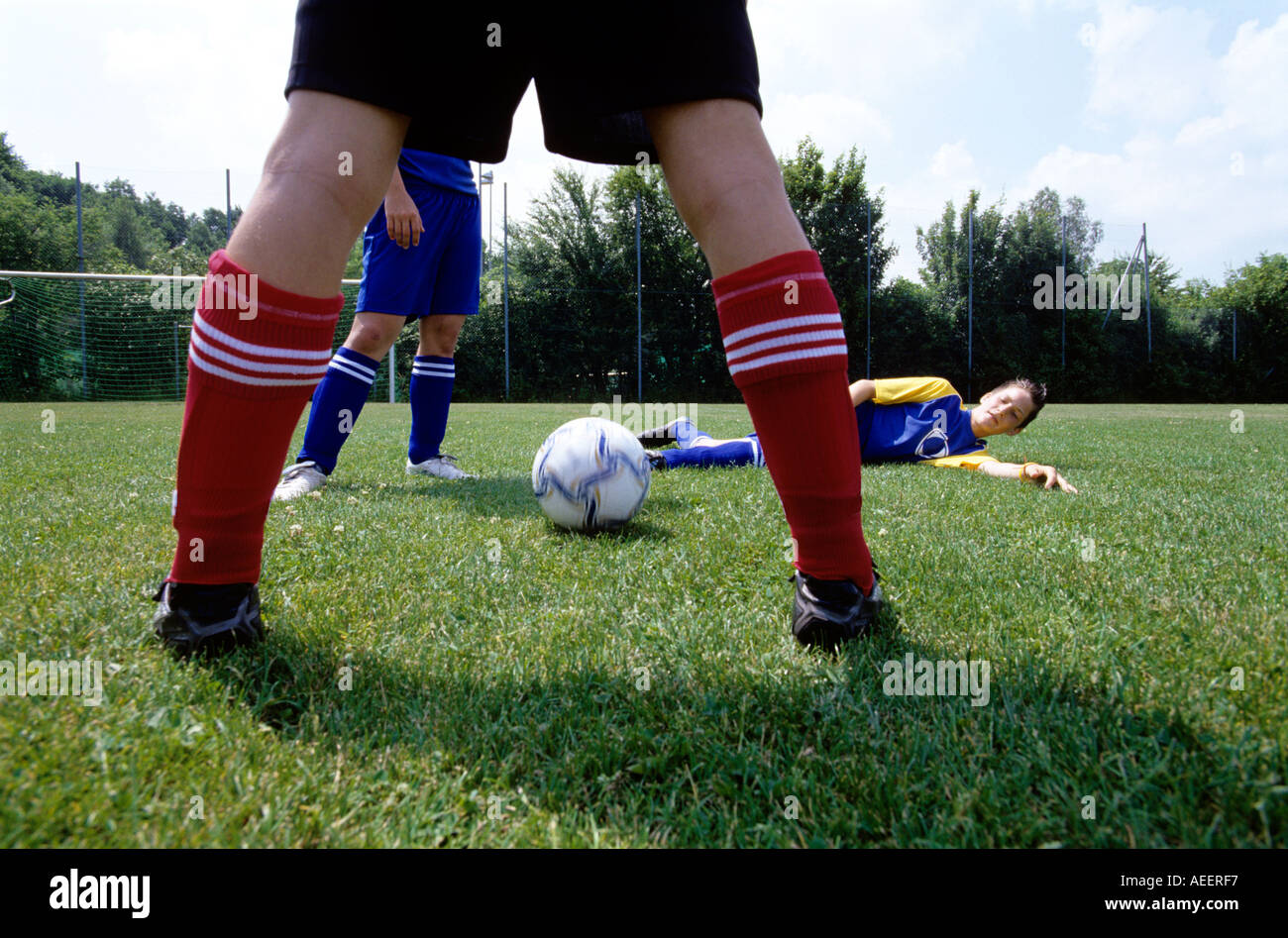 Football Boot Kicking Ball Boy High Resolution Stock Photography and ...