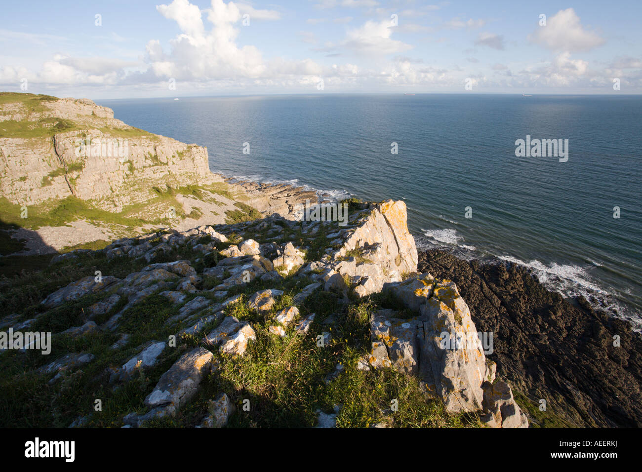 Pwlldu Head near Southgate the Gower Peninsula Swansea Wales UK Stock ...