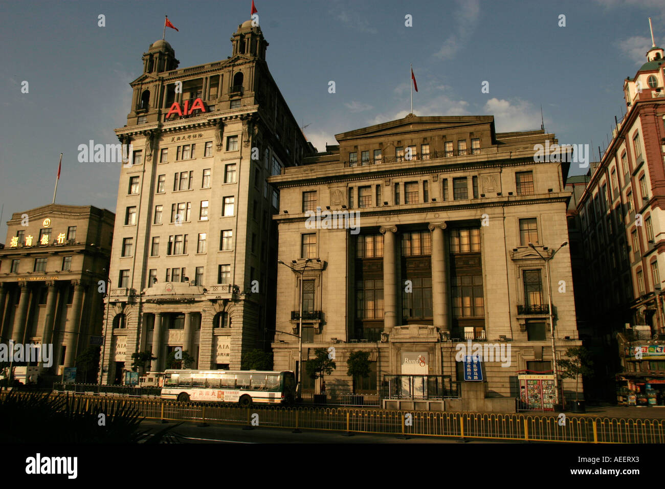 Shanghai China Colonial buildings along the Bund completed in the 1920 ...