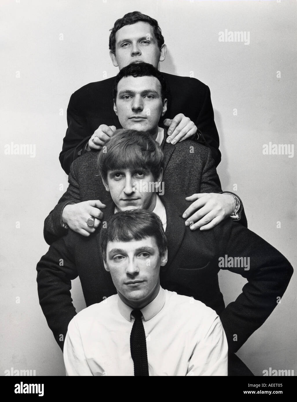 FOURMOST UK pop group in August 1964 Photo Tony Gale Stock Photo - Alamy
