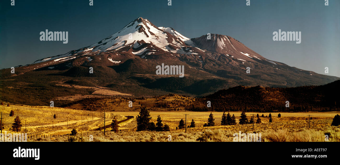 Mount Shasta and Mount Shastina tower over the Northern California ...