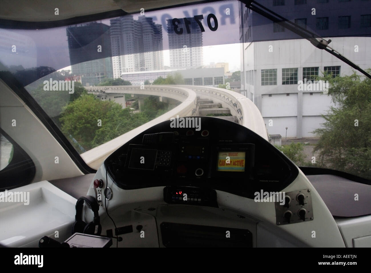 Driver eye view of Monorail train in Kuala Lumpur, Malaysia Stock Photo ...