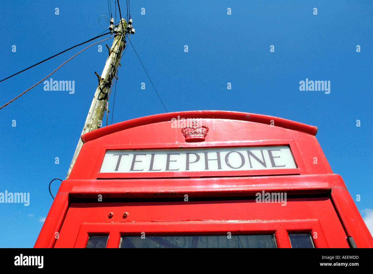 Little used red BT phone box 8 miles from the nearest town, north of ...