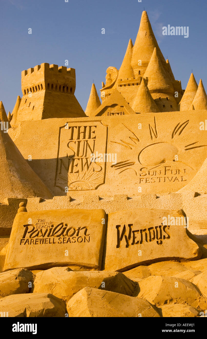 Worlds Largest Sandcastle at Myrtle Beach SC USA Stock Photo - Alamy