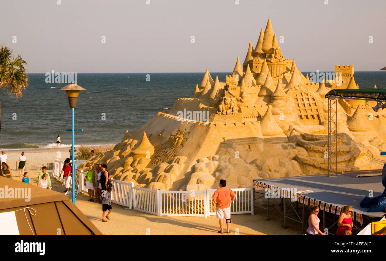 Worlds Largest Sandcastle at Myrtle Beach, South Carolina. USA Stock ...