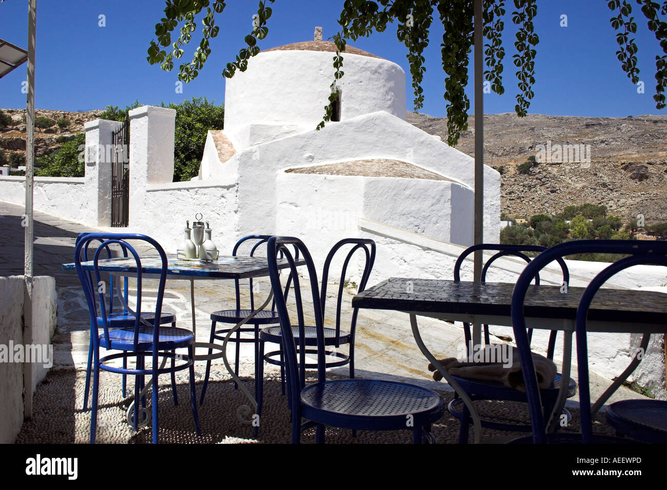 Orthodox Church Lindos Rhodes Europe Stock Photo - Alamy