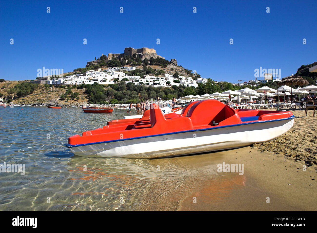 Rhodes red sand beach hi-res stock photography and images - Alamy