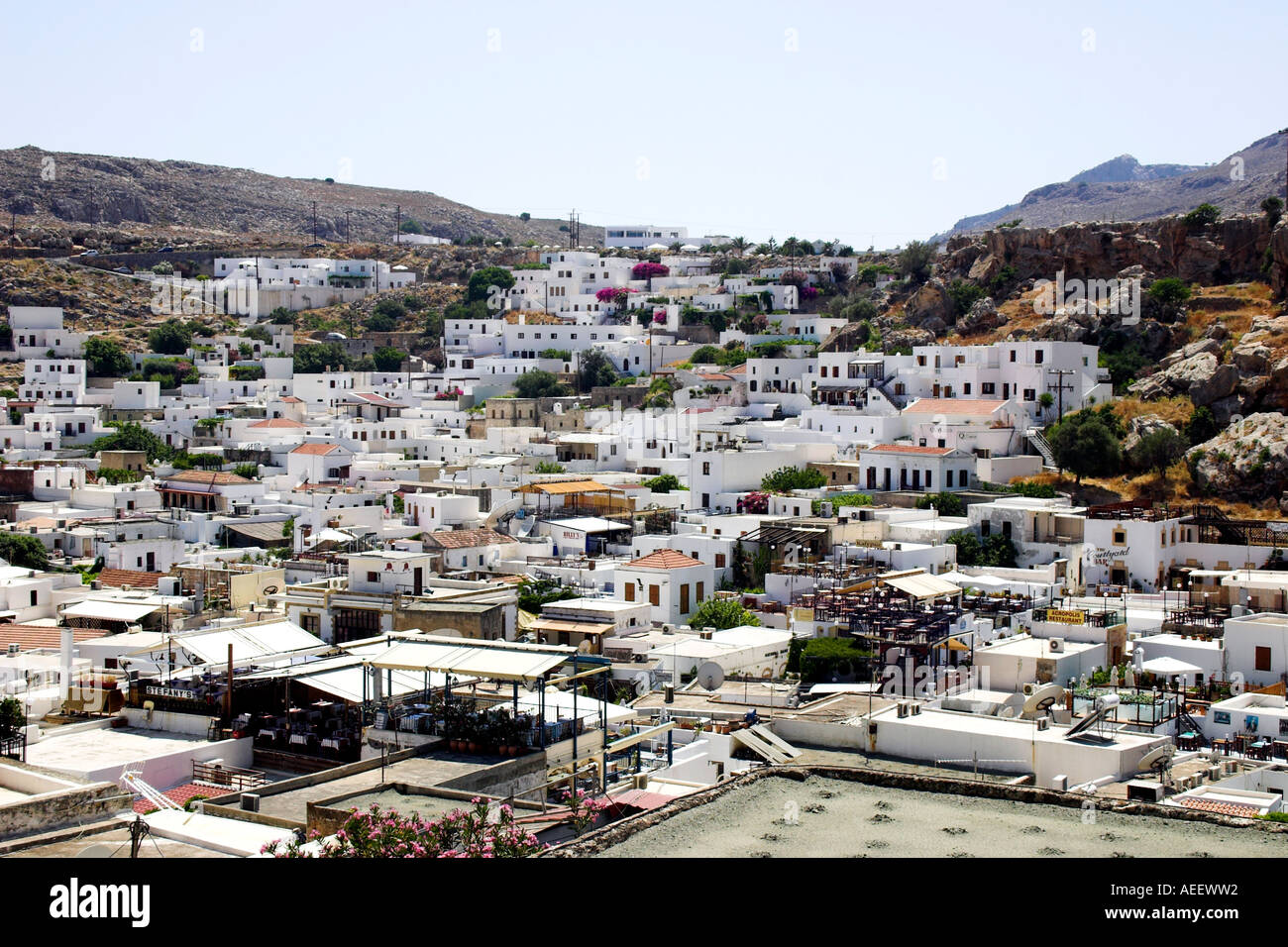 Lindos Village Rhodes Greece Stock Photo - Alamy