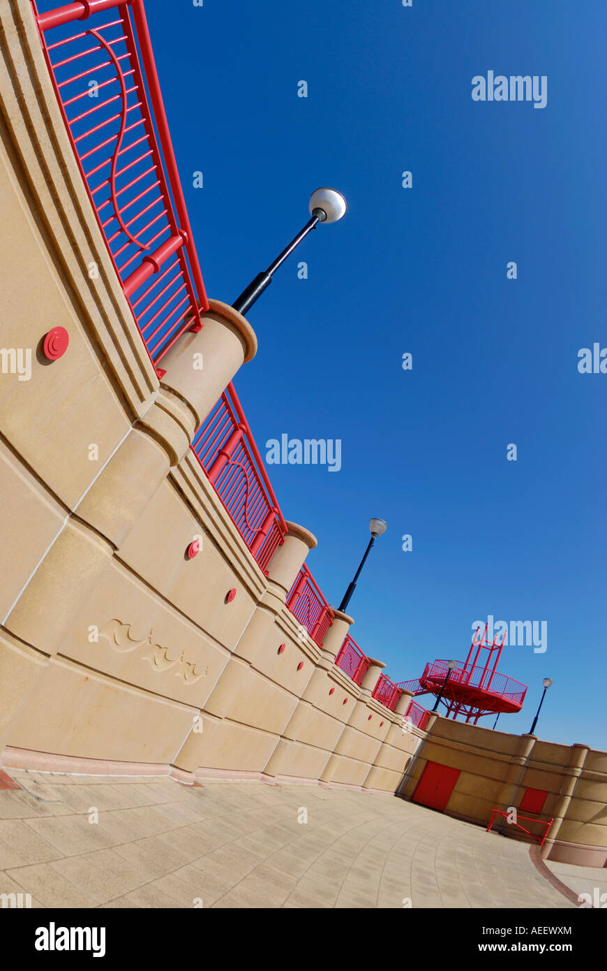 The promenade wall in the Performance Arena in the coastal resort town ...