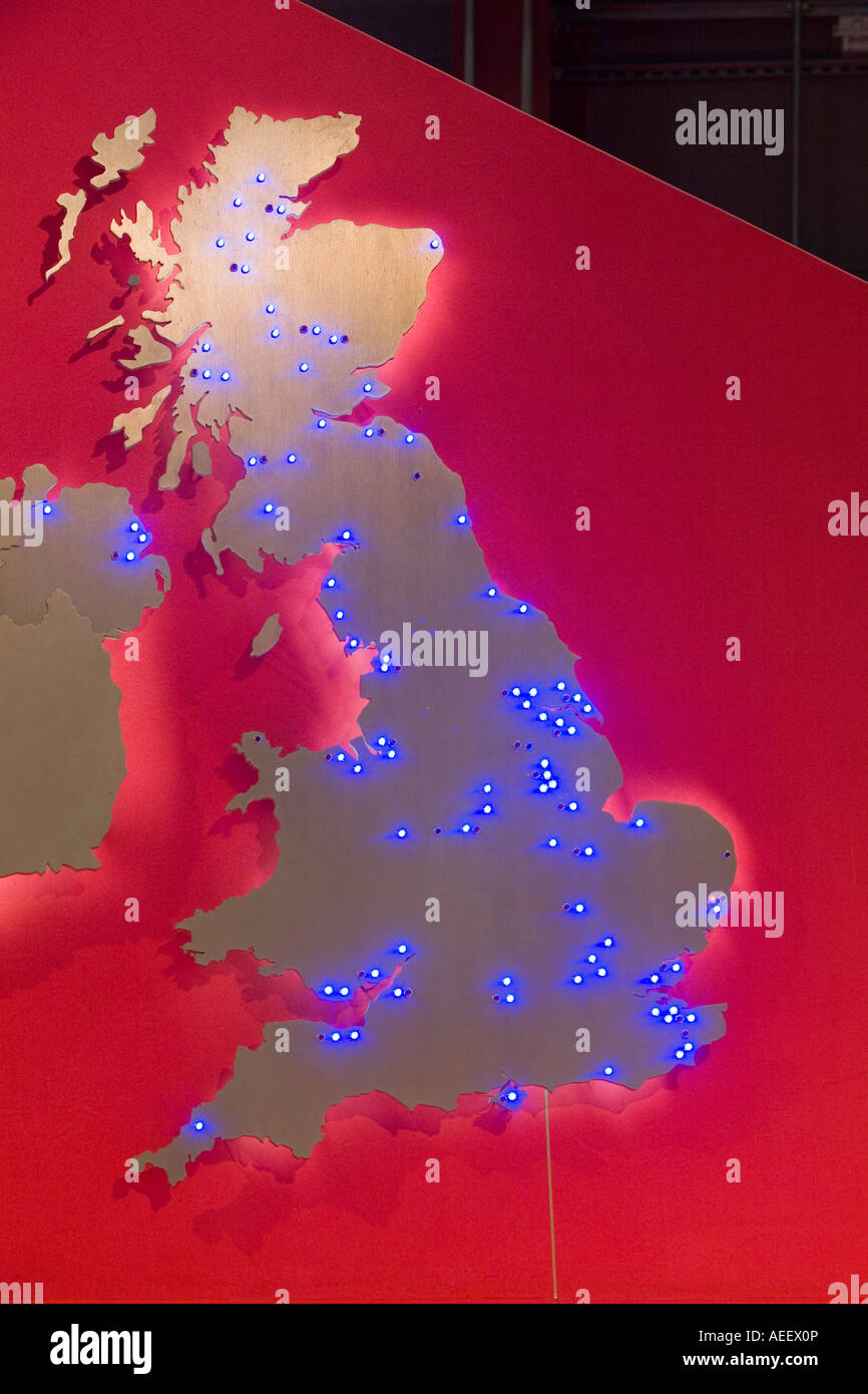 A map of the UK showing the positions of power stations Stock Photo - Alamy