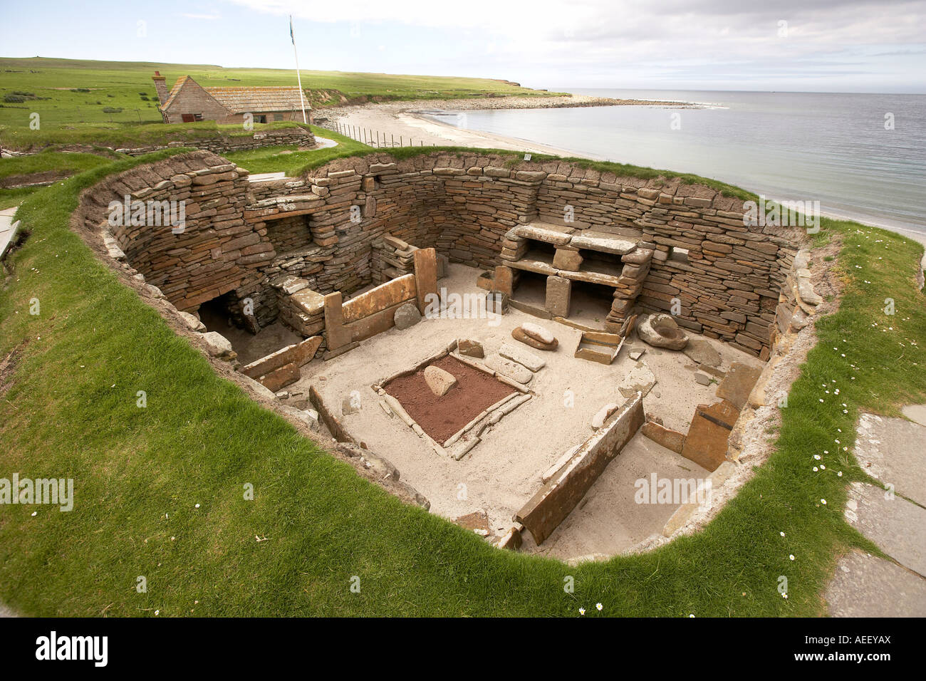 House 1 Skara Brae stone age village 3100 BC Bay of Skaill Orkney ...