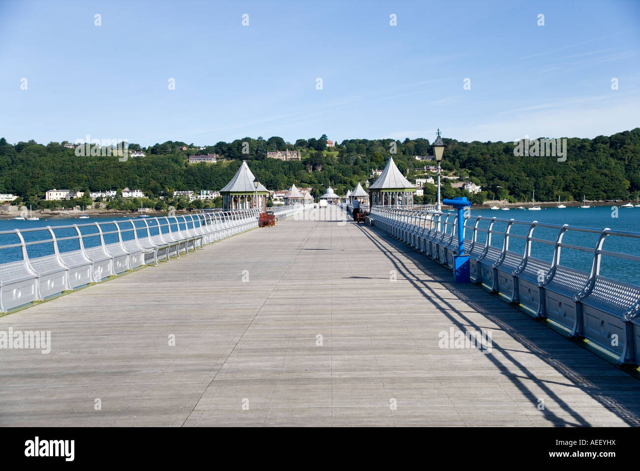 The pier at Bangor and the Menai Straits, North Wales Stock Photo - Alamy