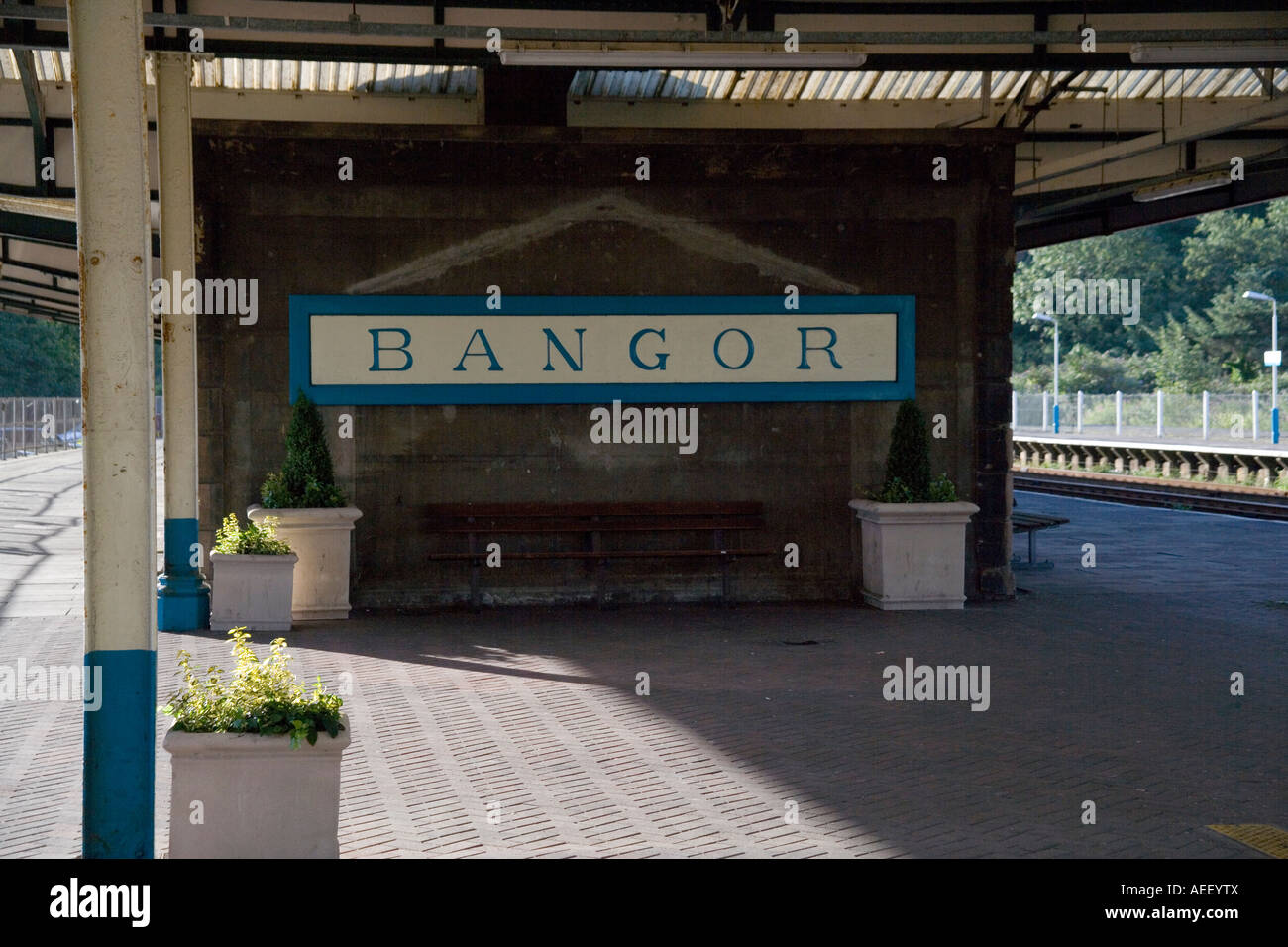 Bangor Railway station, North Wales, United Kingdom Stock Photo - Alamy
