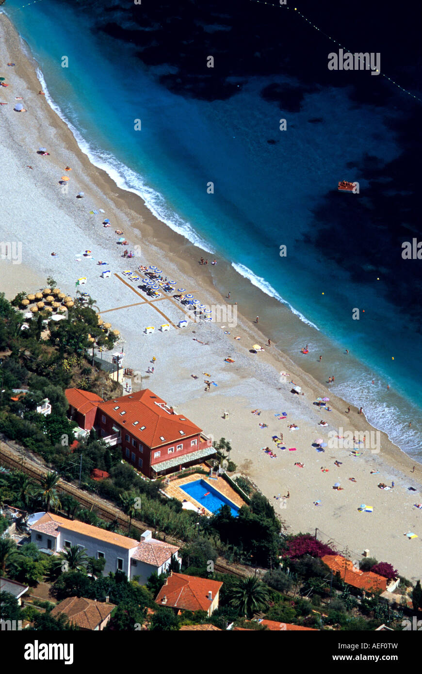 Roquebrune Plage de Cabbe Cap Martin Alpes-Maritimes 06 Cote d'Azur French Riviera PACA France ...