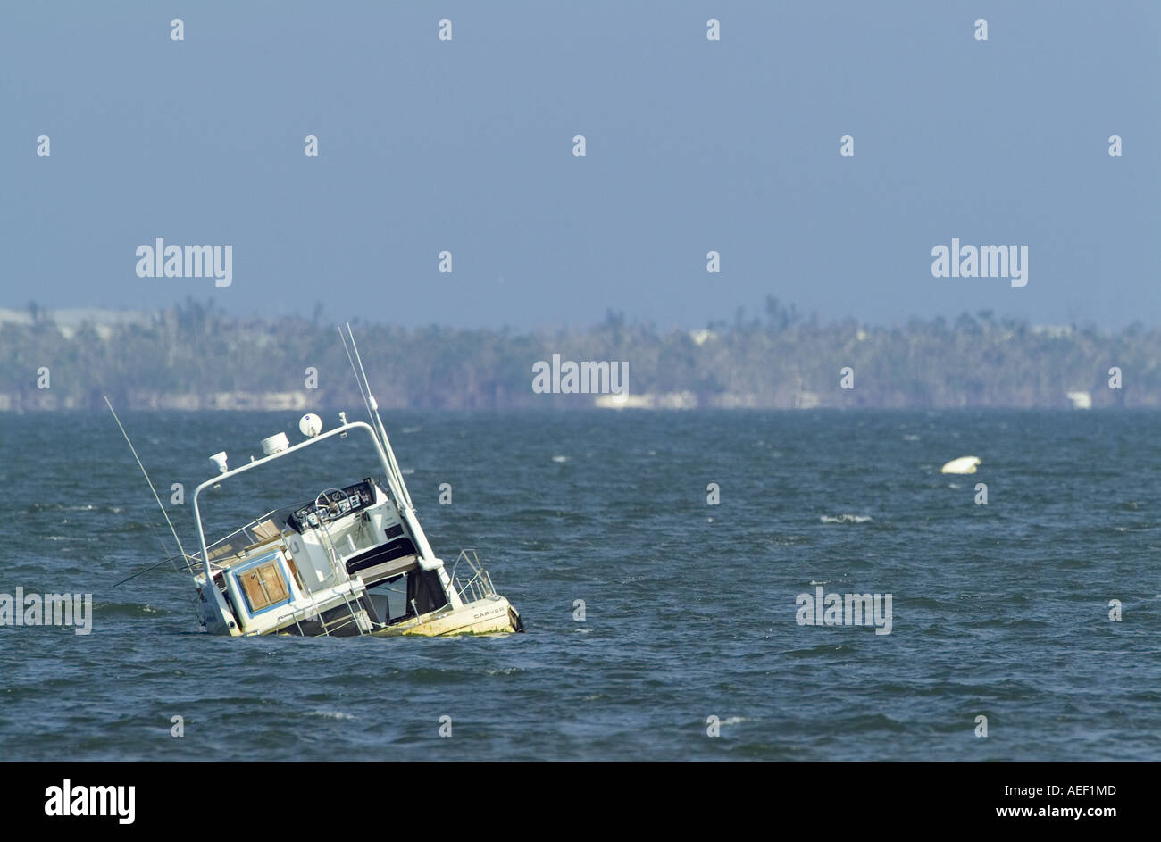 sunken damages powerboat hurricane damage loss of property assets sunk ...