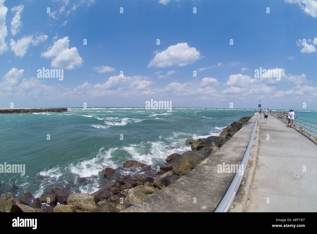 Jupiter inlet Jupiter Florida ocean waves coastal FL scenic water ...