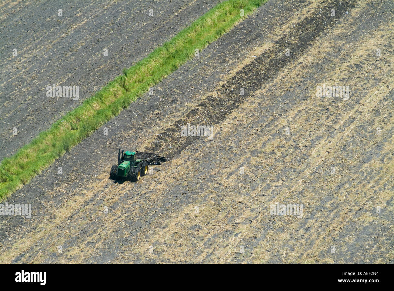 plowing tractor pulling a plow farming agriculture South Florida Stock ...