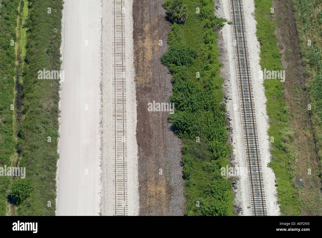 parallel tracks railroad train railway pair Stock Photo - Alamy