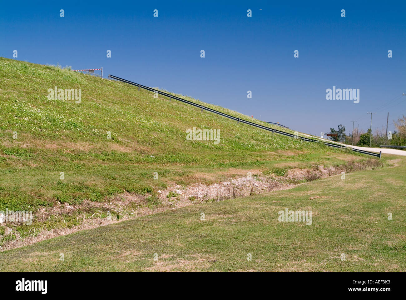 Herbert Hoover Dike around Lake Okeechobee South end of Lake Stock ...