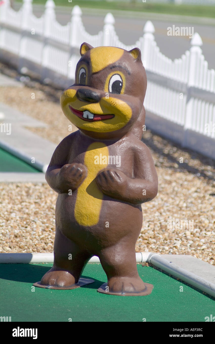 miniature golf course characters obstacles squirrel chipmunk Stock ...