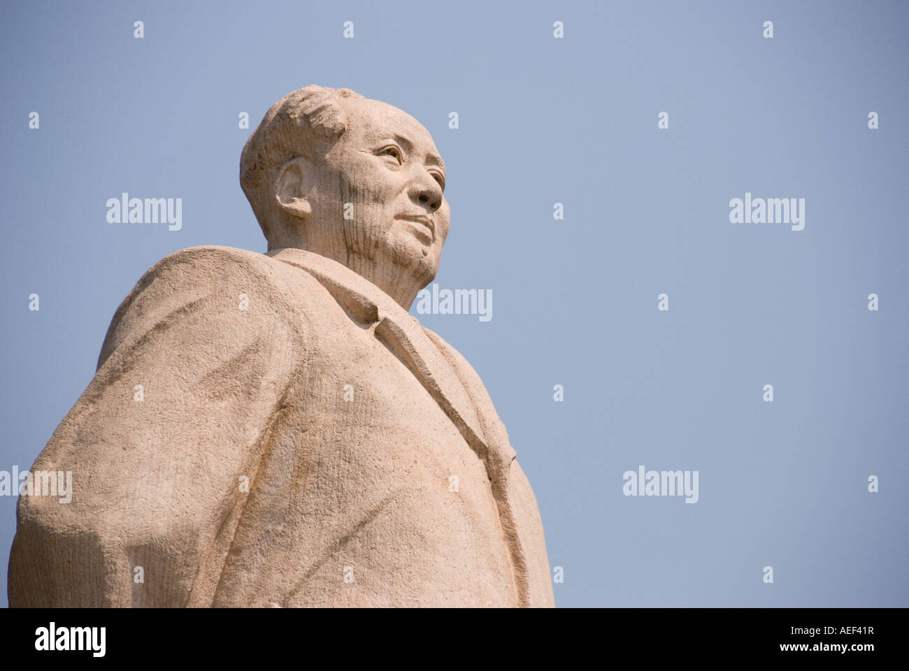 White Stone Statue of Mao Zedong in Changsha, Hunan, China Stock Photo ...