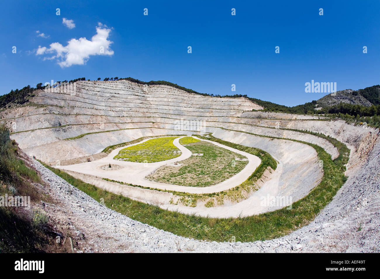 reforestation quarry in the mountain of mijas Malaga coast of the sun ...