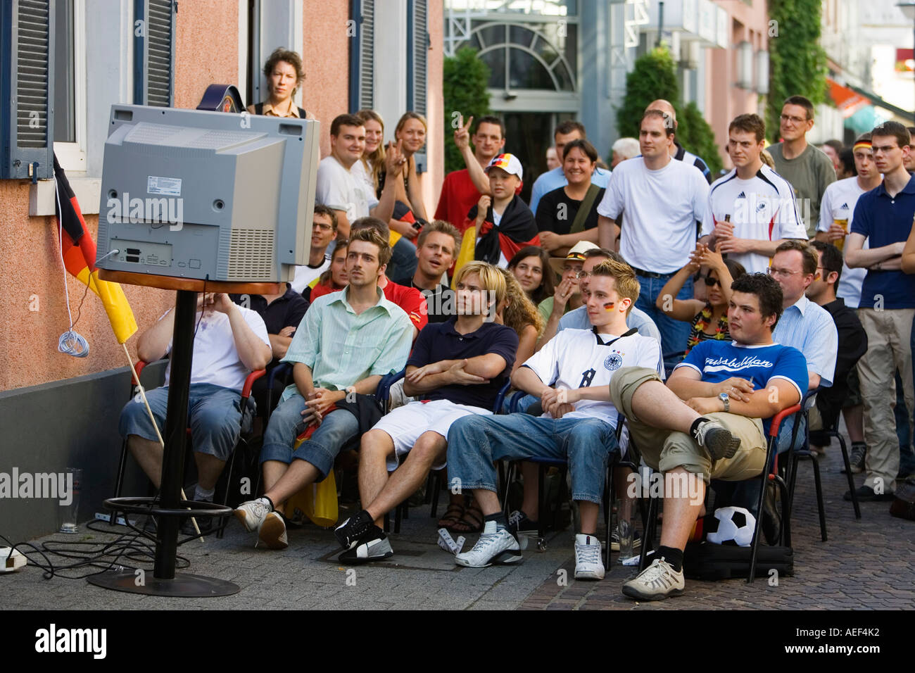 German soccer fans during the Germany Argentina in the quarter final ...
