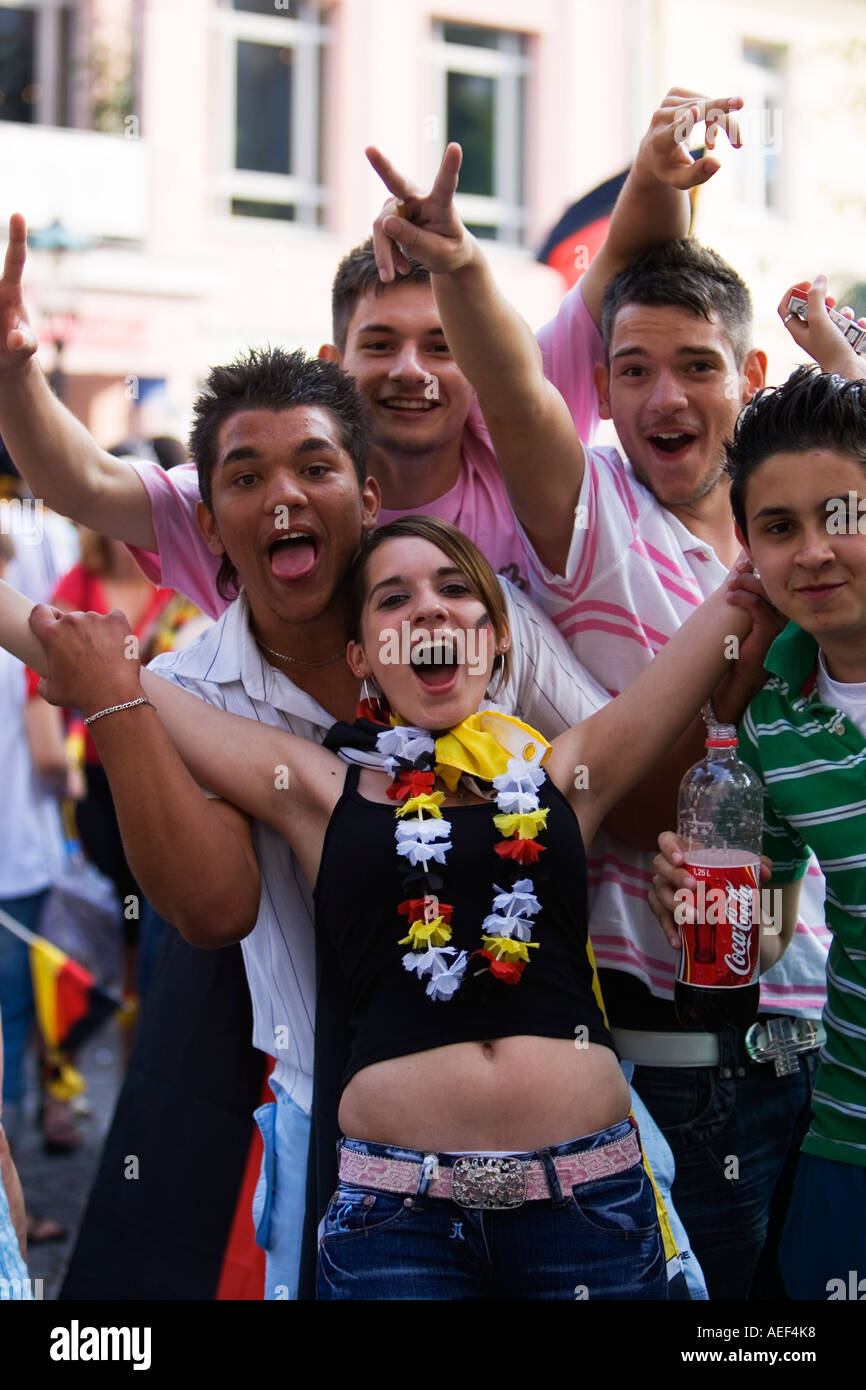 German soccer fans during the Germany Argentina in the quarter final ...