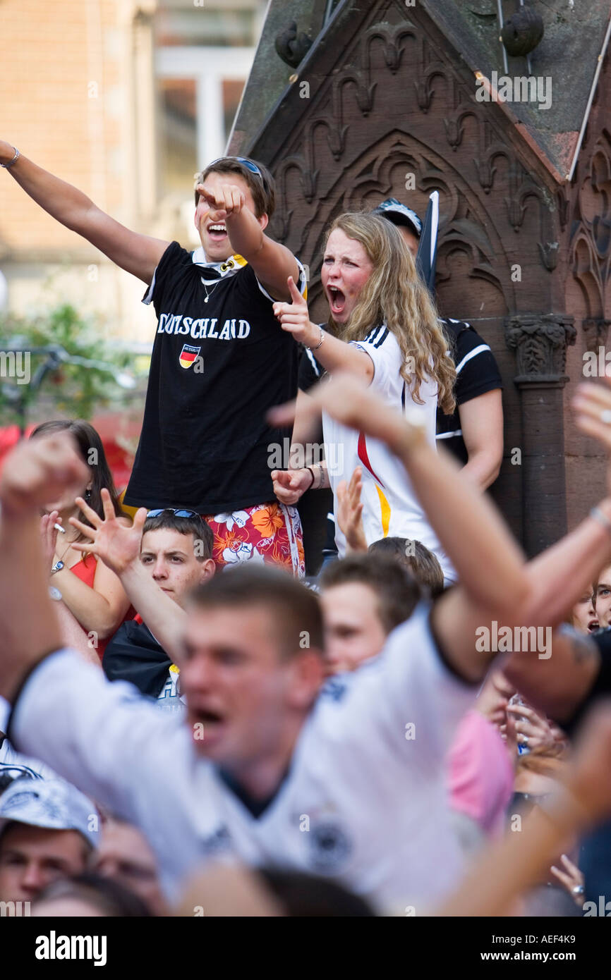 German soccer fans during the Germany Argentina in the quarter final ...