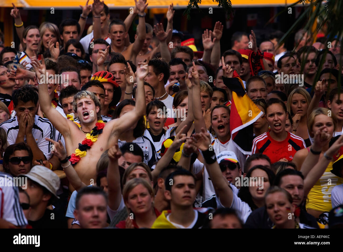German soccer fans during the Germany Argentina in the quarter final ...